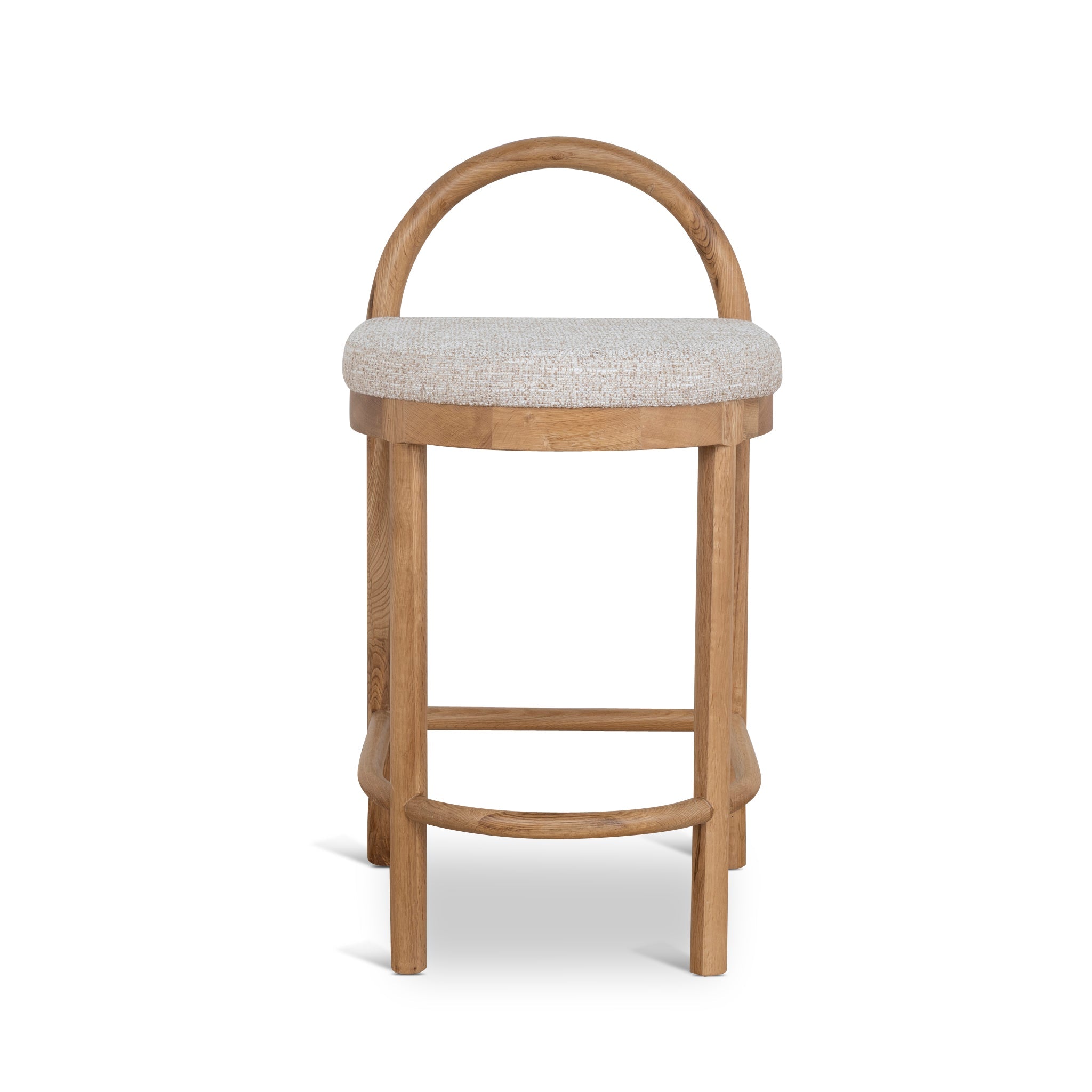 66cm Natural Bar Stool | Pale Beige | Myka Home