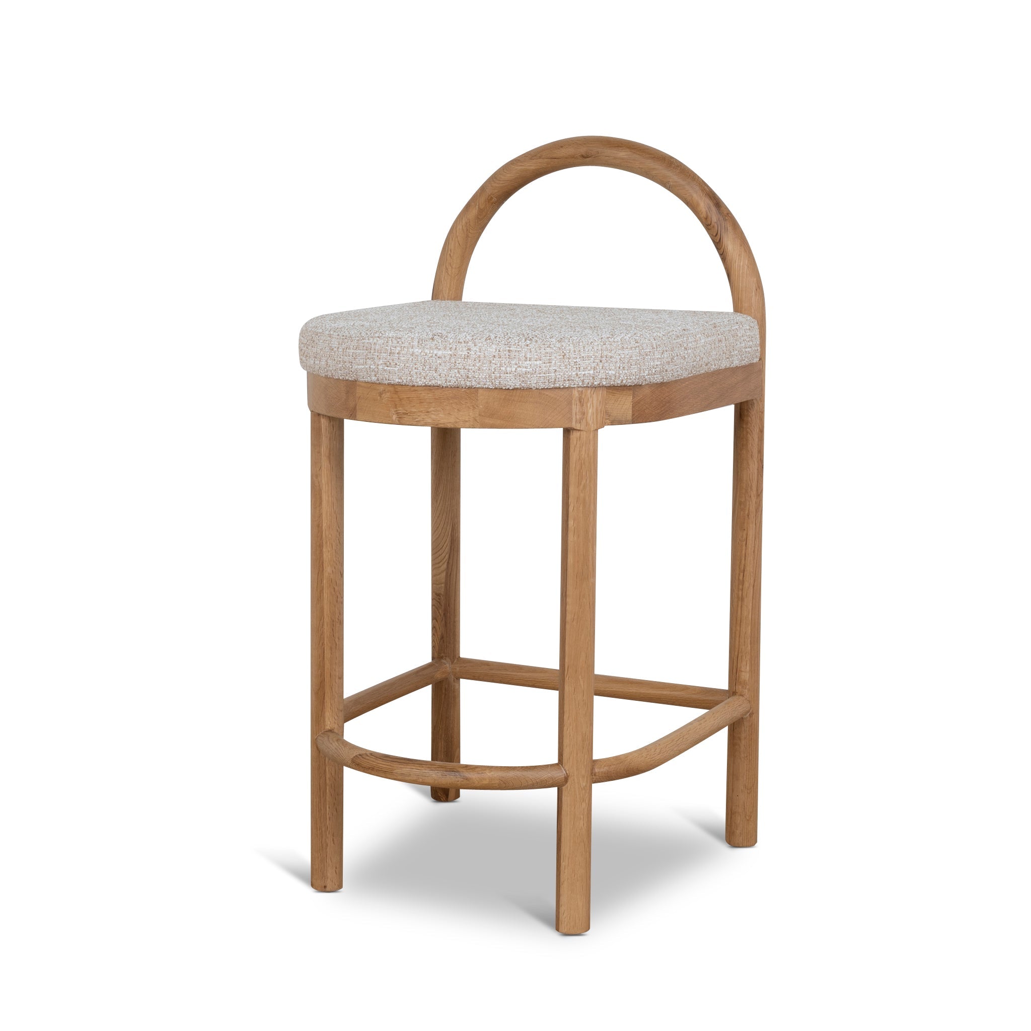 66cm Natural Bar Stool | Pale Beige | Myka Home